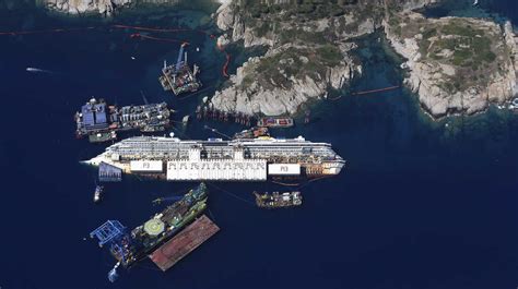 Off The Tuscan Coast Raising The Ill Fated Costa Concordia Npr