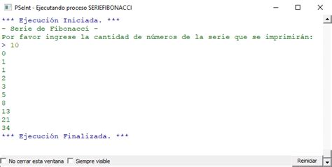 Algoritmo Serie Fibonacci En Pseint