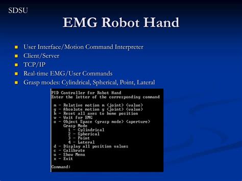 Ppt Real Time Control Of A Multi Fingered Robot Hand Using Emg Signals Powerpoint Presentation