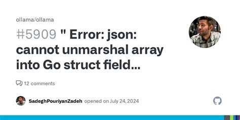 Error Json Cannot Unmarshal Array Into Go Struct Field Paramseostokenid Of Type Int