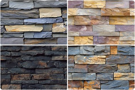 Stacked Stone Cladding Texture Backgrounds FilterGrade