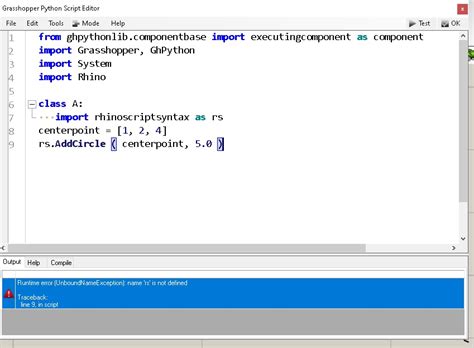 Why Do I Get Traceback Error Grasshopper Mcneel Forum