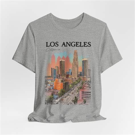 Los Angeles Drawing T Shirt Los Angeles Graphic Tee La Urban Tee