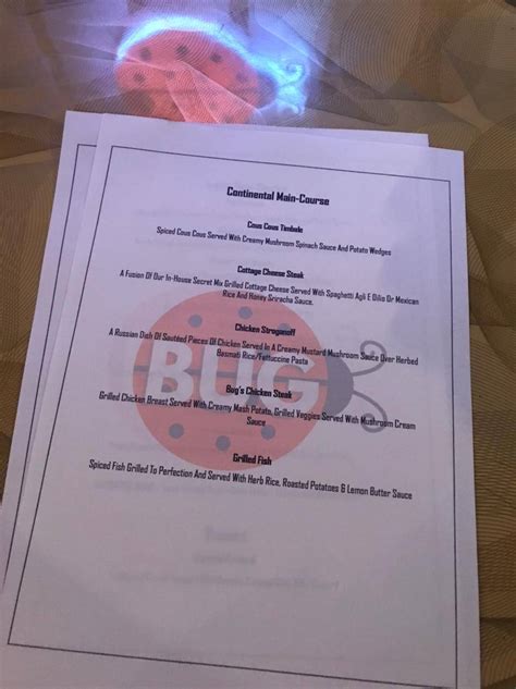 Menu At The Bug Bar And Kitchen Pune
