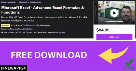 Microsoft Excel — Advanced Excel Formulas And Functions Free Download