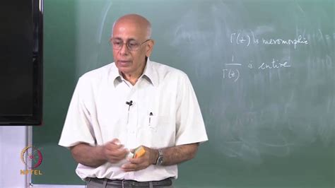 Mod 04 Lec 10 Analytic Continuation And The Gamma Function Part II