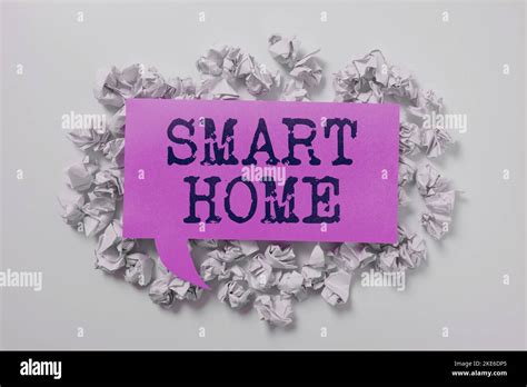 Sign Displaying Smart Home Concept Meaning Automation System Control