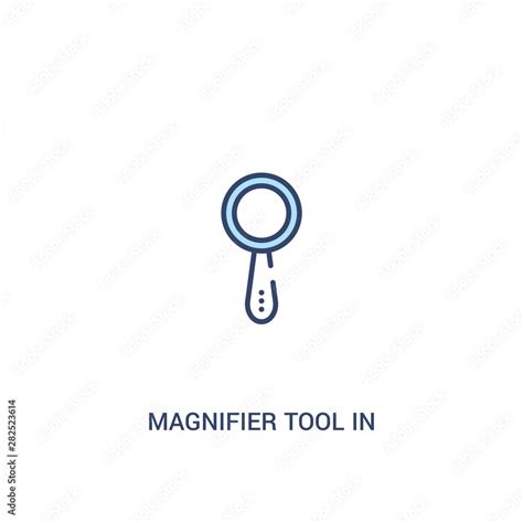 Magnifier Tool In Vertical Position Interface Concept 2 Colored Icon