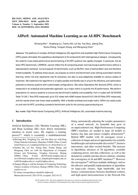 Pdf Aiperf Automated Machine Learning As An Ai Hpc Benchmark