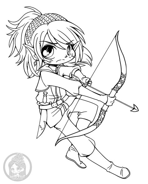 Cute Chibi Base Pose Coloring Pages