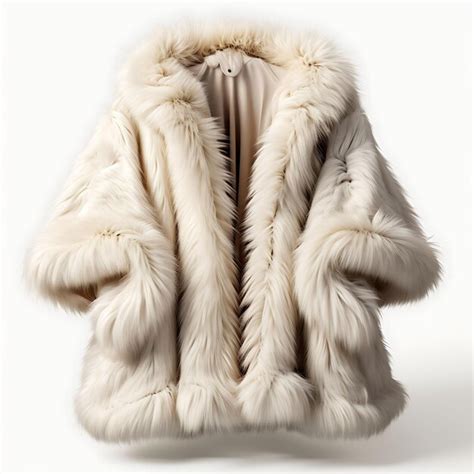 Premium Photo Design Of Coat Faux Fur Oversized Design Style For