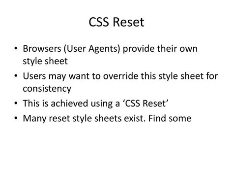 css reset 2025 bertram l lassen