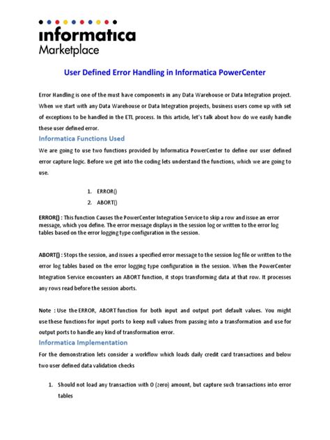Error And Abort Function Pdf Software Information Technology Management