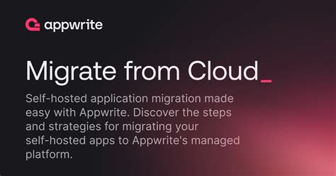 Migrate From Cloud Docs Appwrite