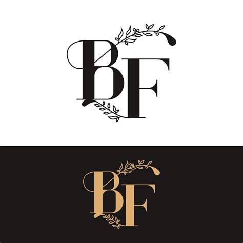 Handdrawn Wedding Monogram Bf Logo 26287748 Vector Art At Vecteezy