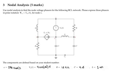 Solved 3 ﻿nodal Analysis 5 ﻿marksuse Nodal Analysis To