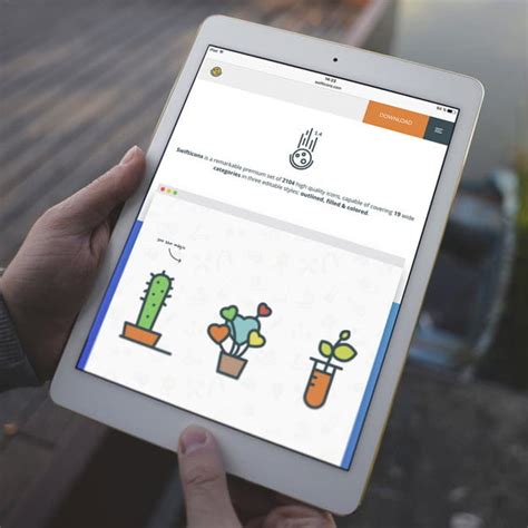 태블릿 화면 디자인 모의 Psd Uidownload