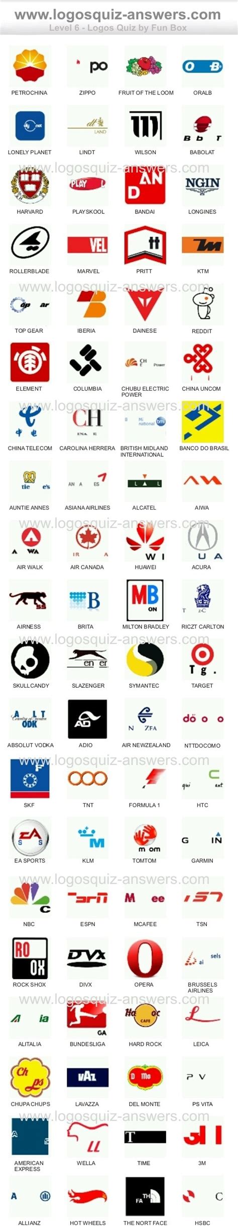 Level 6 Logo Quiz Answers Tewsinsight