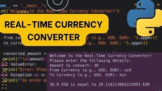 Python Based Real Time Currency Converter SynthMind