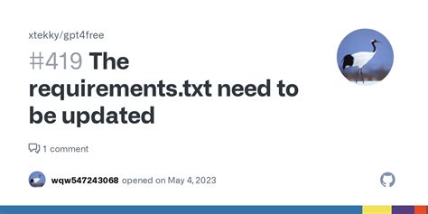 the requirements txt need to be updated · issue 419 · xtekky gpt4free