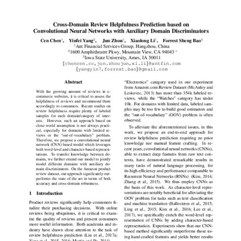 Cross Domain Review Helpfulness Prediction Based On Convolutional Neural Networks With Auxiliary