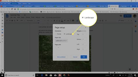 How To Make Google Docs Landscape