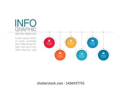 Vector Horizontal Infographic Diagram Template Business Stock Vector