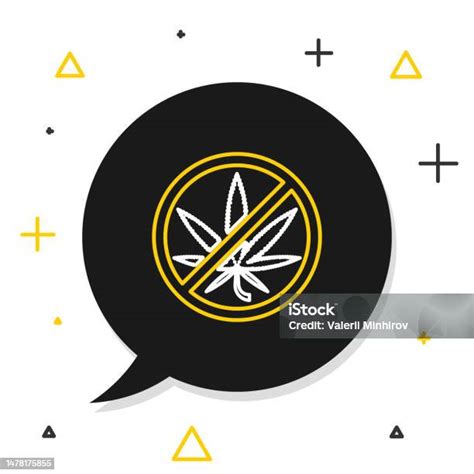 라인 중지 마리화나 또는 대마초 잎 아이콘 흰색 배경에 고립 금연 마리화나 대마 기호 다채로운 개요 개념 벡터 건강 진단에 대한 스톡 벡터 아트 및 기타 이미지 Istock