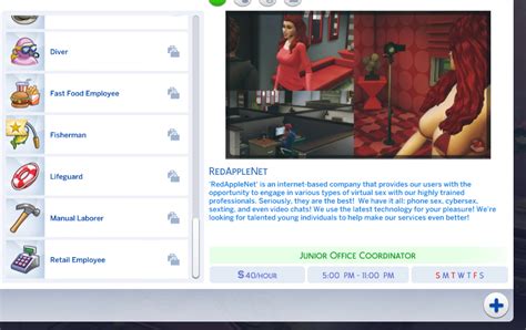 No Part Time Option For Red Apple Net The Sims Technical Support LoversLab