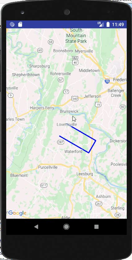 Android How To Make A Marker Traverse A Polyline In Java Stack Overflow
