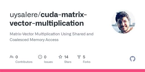 Github Uysalerecuda Matrix Vector Multiplication Matrix Vector Multiplication Using Shared