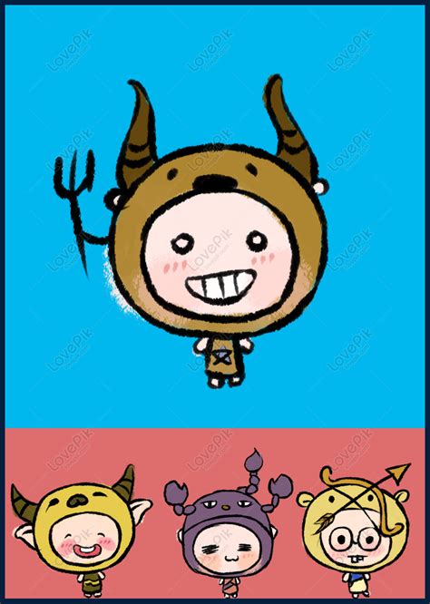 12 별자리 만화 악당 프로토 타입 Png 일러스트 무료 다운로드 Lovepik