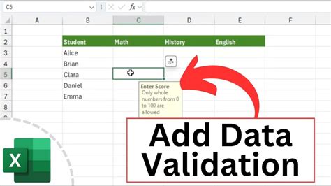 How To Add Data Validation In Excel Quick And Easy Youtube