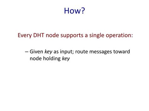 Ppt Peer To Peer Systems And Distributed Hash Tables Dhts