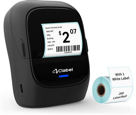 CLABEL Portable Bluetooth Label Maker Machine B Handheld Thermal Mini Barcode Label Printer