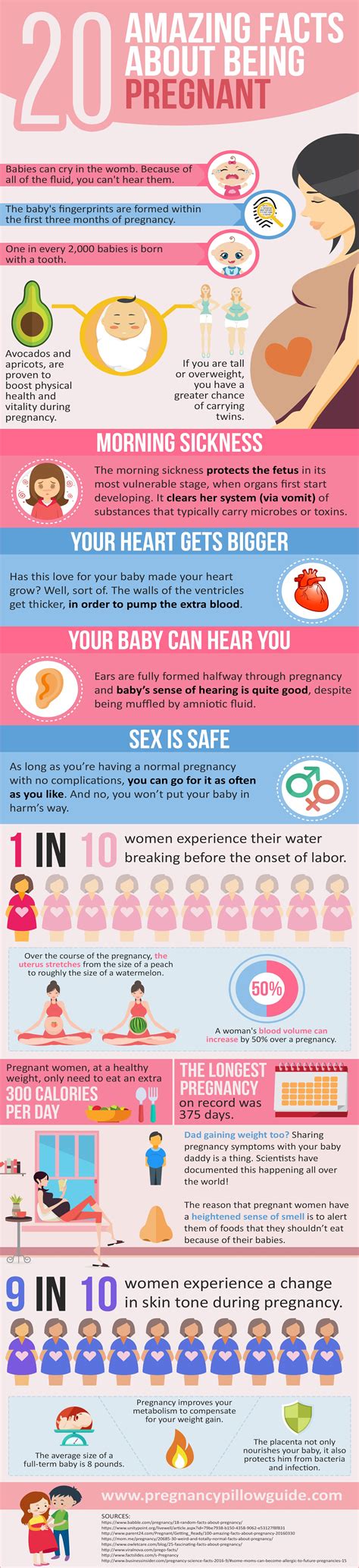 20 Amazing Facts About Being Pregnant Infographic Visualistan