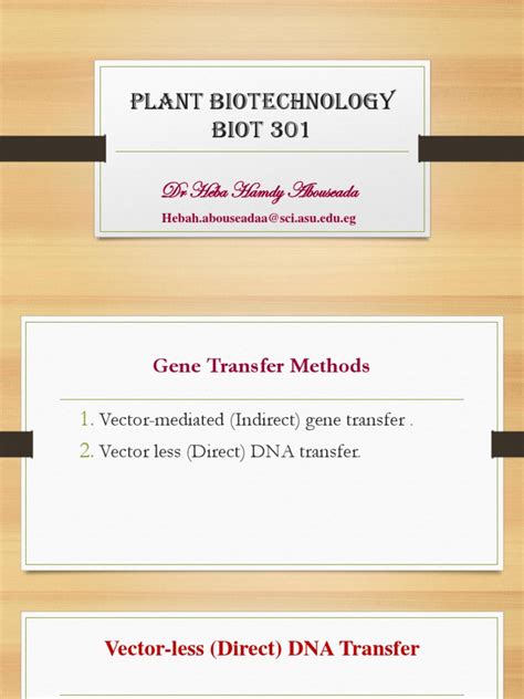 Plant Biotechnology Lecture 2 10 10 22 Pdf Biotechnology Biology