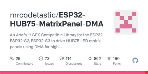 Esp Hub Matrixpanel Dma Examples Pio Testpatterns Platformio Ini At Master Mrcodetastic