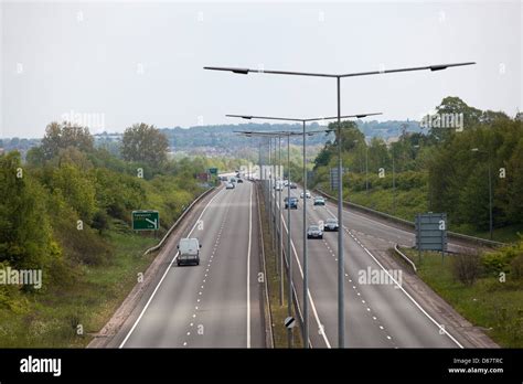 Traffic On The A5 Bypass On A Quiet Sunday Morning Near Tamworth Taken