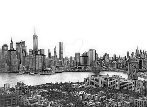 New York Skyline Pencil Drawing At Explore