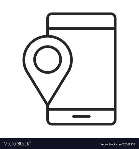 Mobile Phone Or Smartphone Gps Navigation Pointer Vector Image