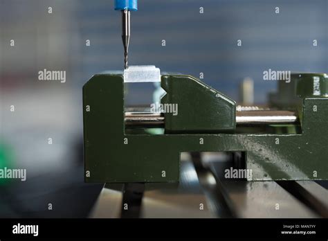 Processing Of The Plastic Workpiece On CNC Milling Machine Stock Photo Alamy