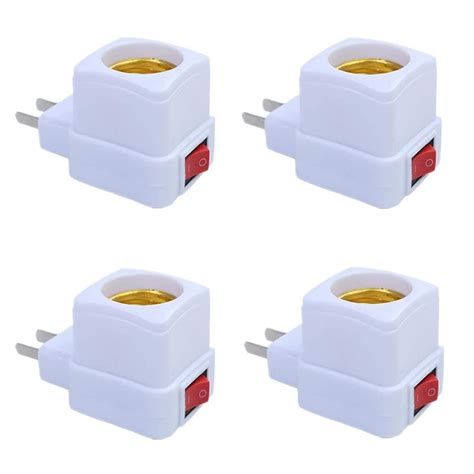E E Socket Extension Adapter With Switch Plug In Light Socket Convert Outlet To Light Bulb