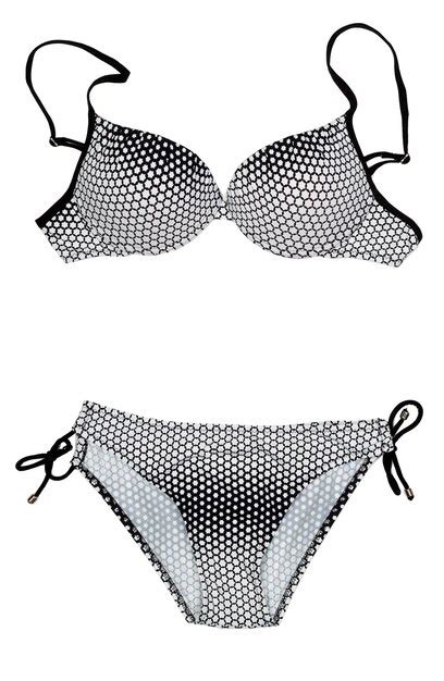 Premium Photo Trendy Black Polka Dot Swimsuit