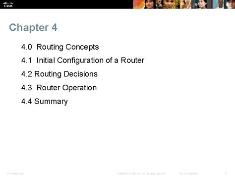 Chapter 4 Routing Concepts Routing Switching Presentationid 2008