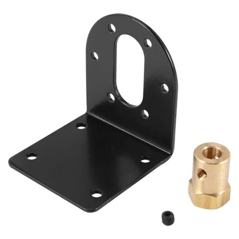 37mm Dc Geared Motor Mounting Bracket Holder 6mm Hex Coupling Black