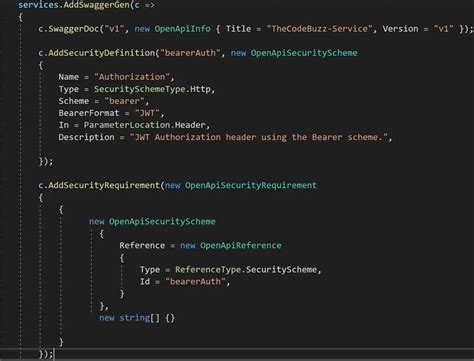Jwt Bearer Authorization In Swagger Openapi Thecodebuzz
