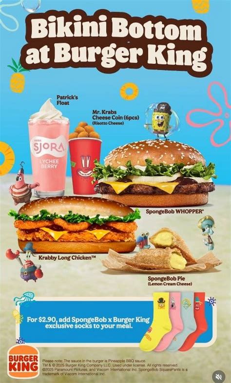8 December 2025 Onwards Burger King Singapore Spongebob Menu Launch