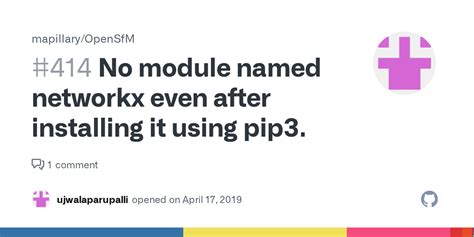 No Module Named Networkx Even After Installing It Using Pip3 · Issue 414 · Mapillaryopensfm