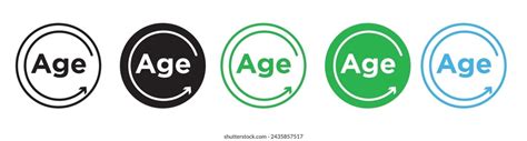 Age Icon Line Art Vector Stock Vector Royalty Free 2435857517
